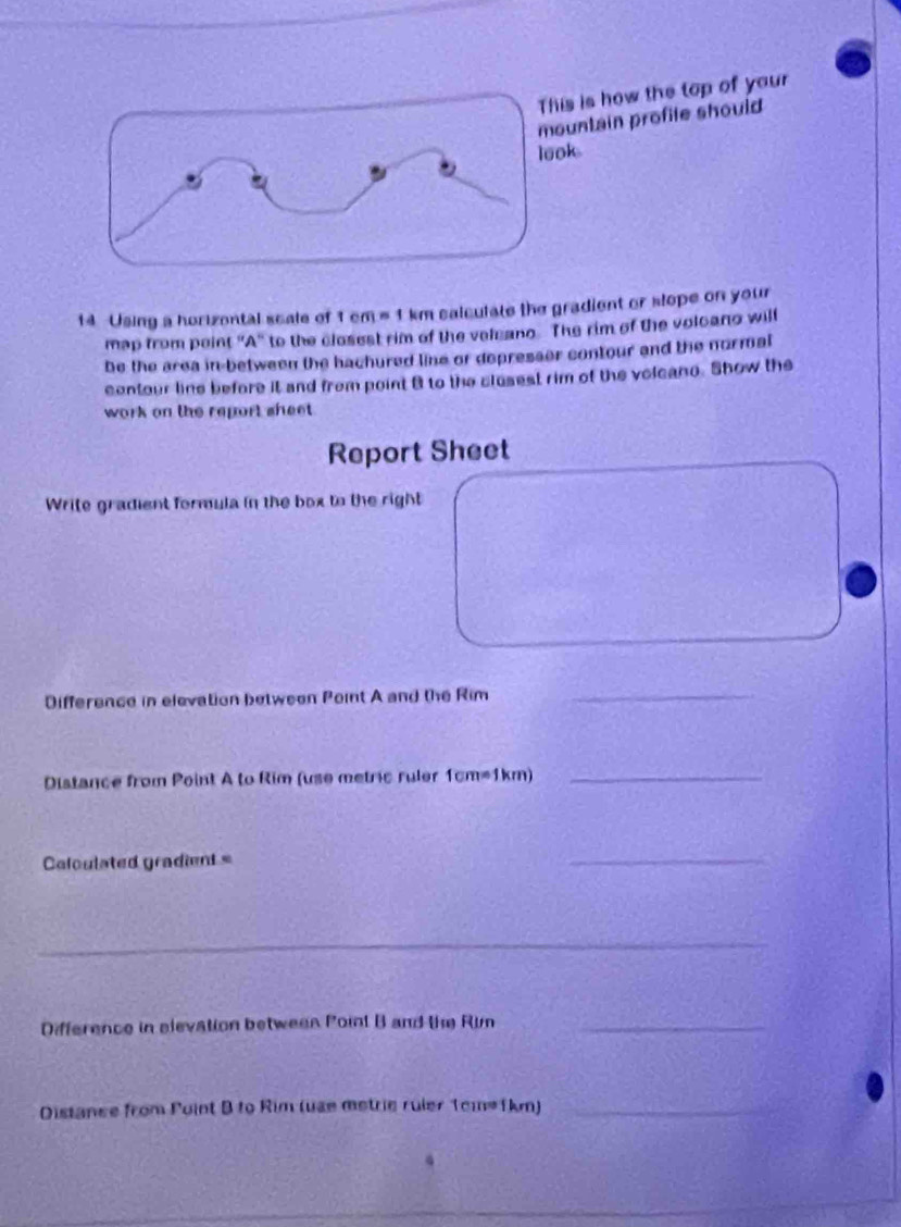 Solved: is how the top of your ntain profile should look 14 Using a ...