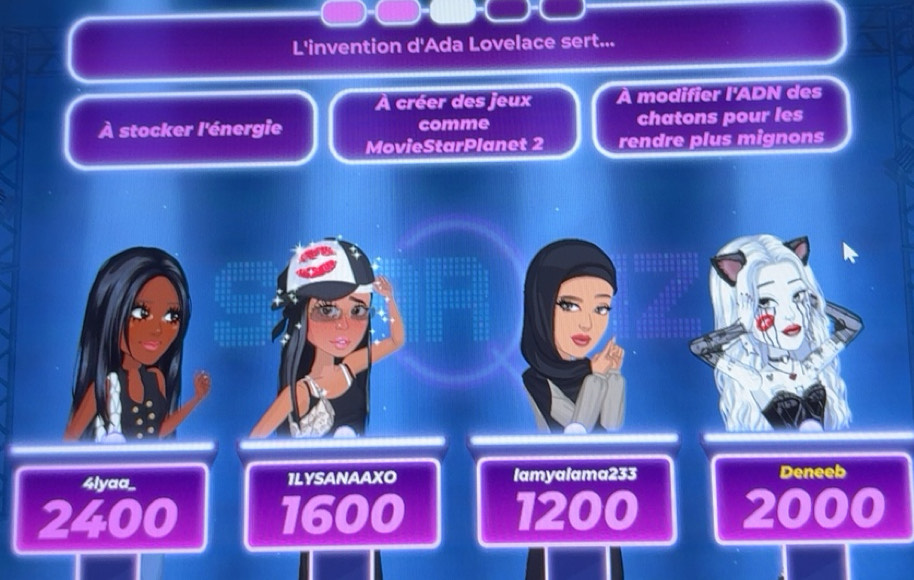 Résolu :L'invention d'Ada Lovelace sert... À créer des jeux A modifier ...