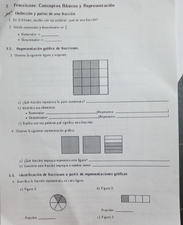 Resuelto:Fracciones: Conceptos Básicos y Representación 3. Definición y ...