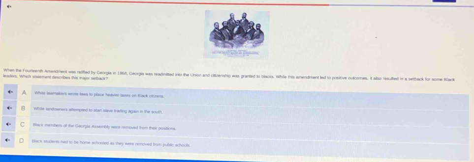 Solved: When the Fourteenth Amendment was ratified by Georgia in 1868 ...