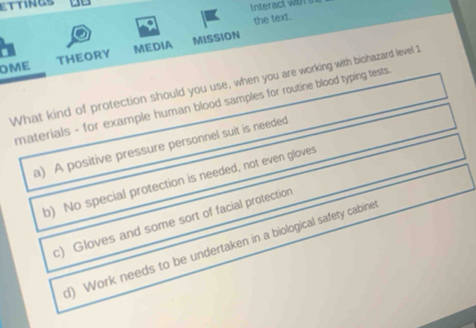 Solved: Interact with C the text. OME MEDIA MISSION THEORY What kind of ...