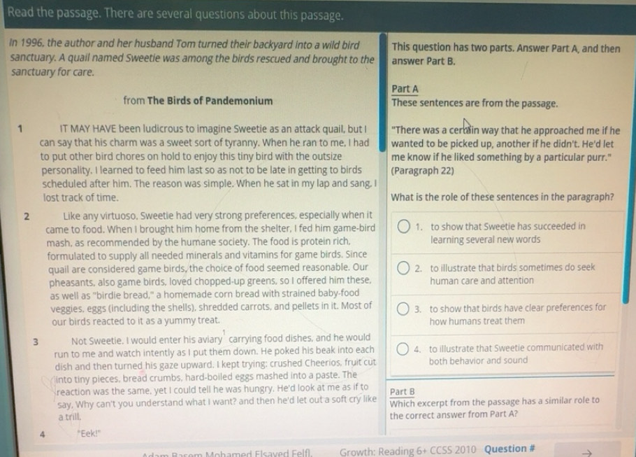 Gelöst:Read the passage. There are several questions about this passage ...