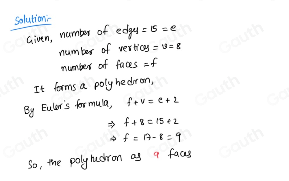 Solved: If a planar drawing of a graph has 15 edges and 8 vertices, how ...