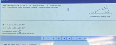 Solved: MB=7 Think About the Pracess. In AABC m What equation is used ...