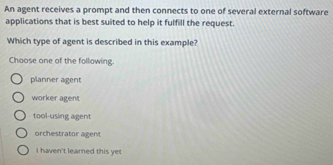 Solved: An agent receives a prompt and then connects to one of several ...