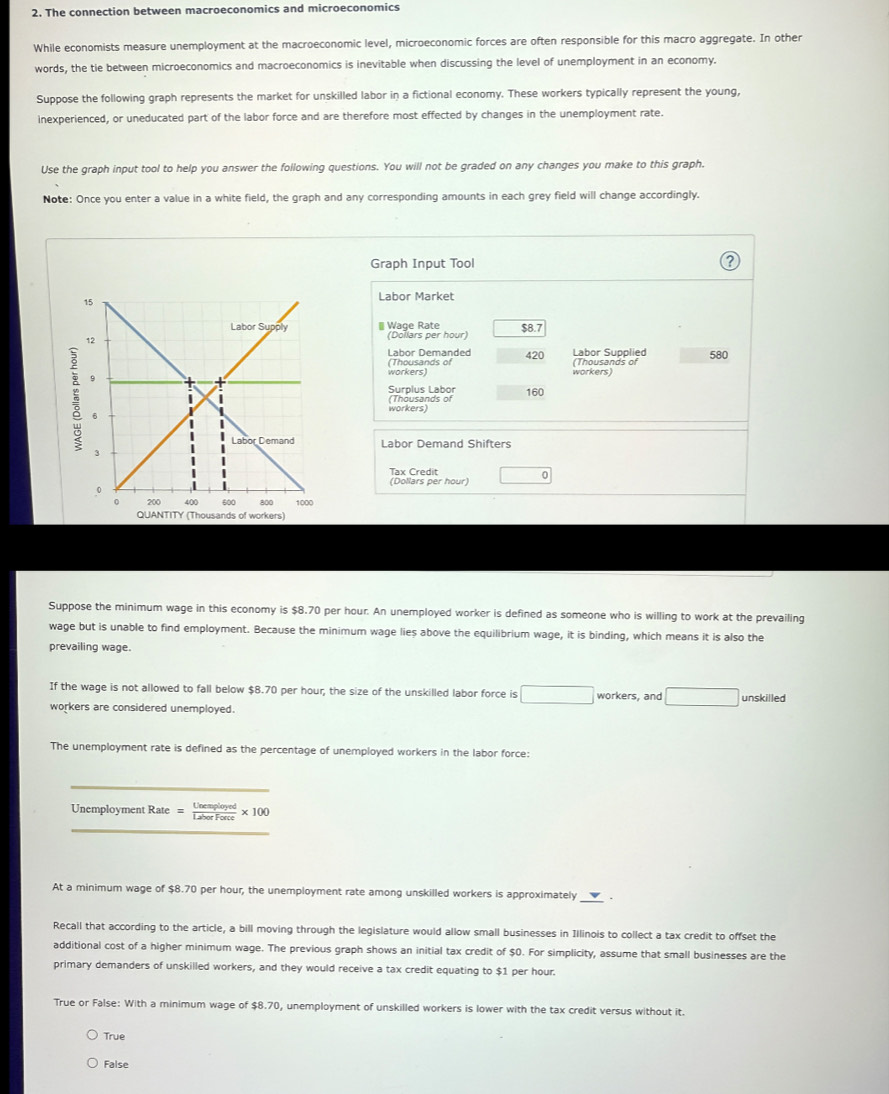 Solved: The connection between macroeconomics and microeconomics While economists measure ...