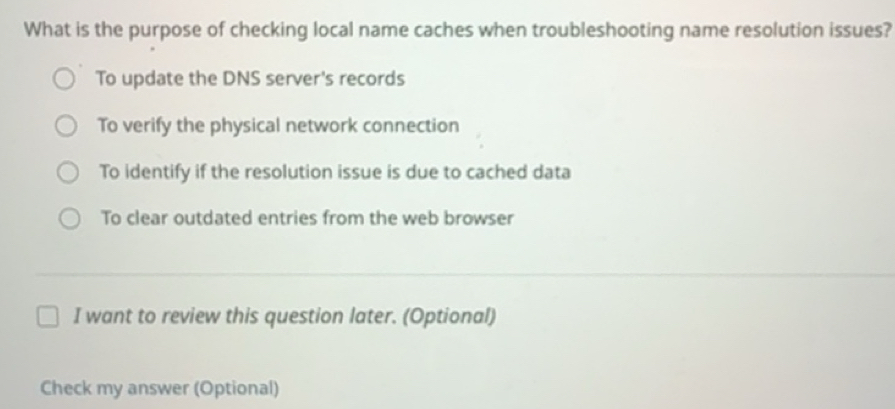 Solved: What is the purpose of checking local name caches when ...