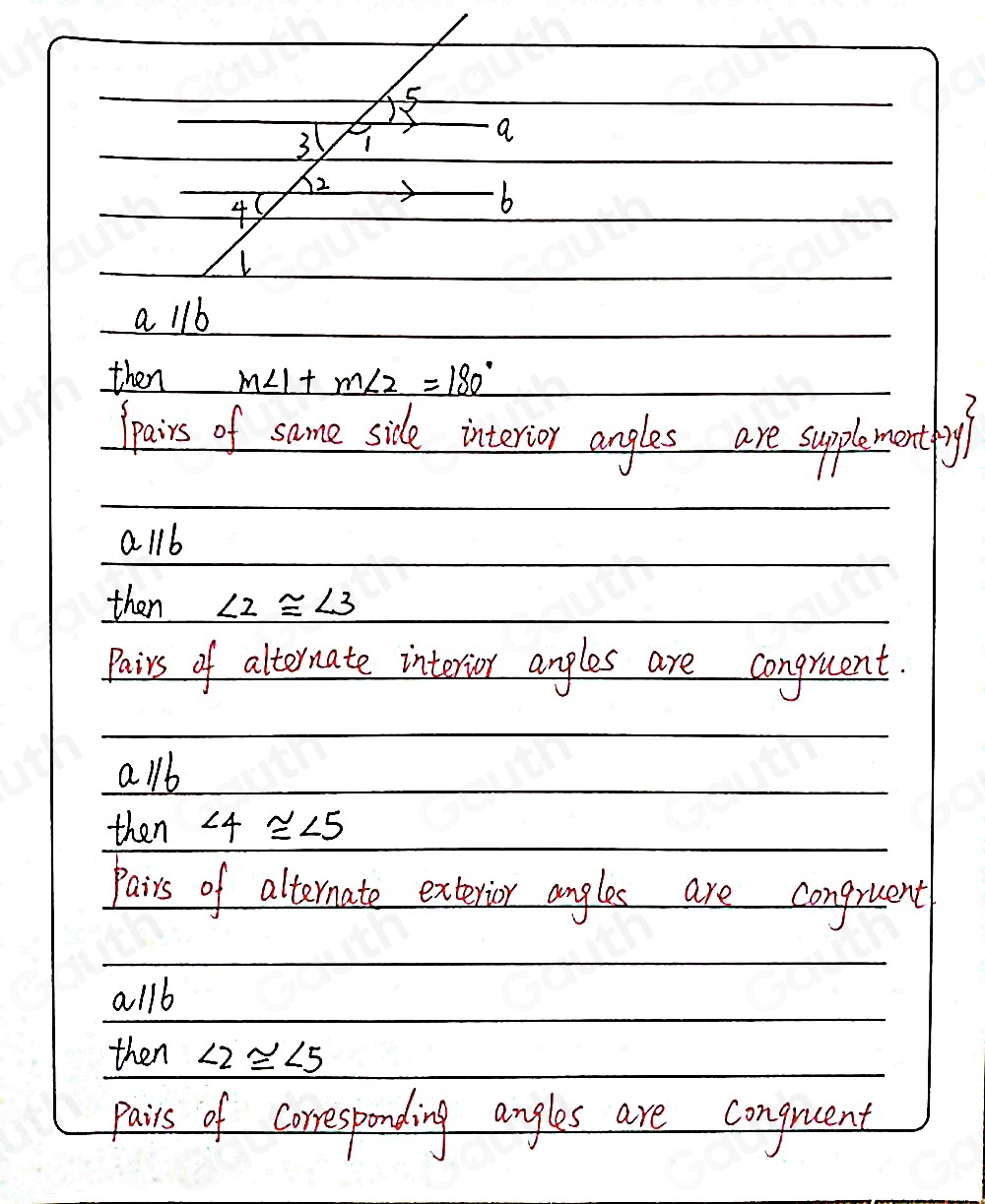 Solved: Michael used a compass and a ruler to construct two parallel ...