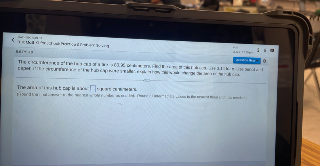 Solved: MATH SECTION 03 8-6: MathXL for School: Practice & Problem Solving DUE 8.6.PS-18 Jun 5 ...
