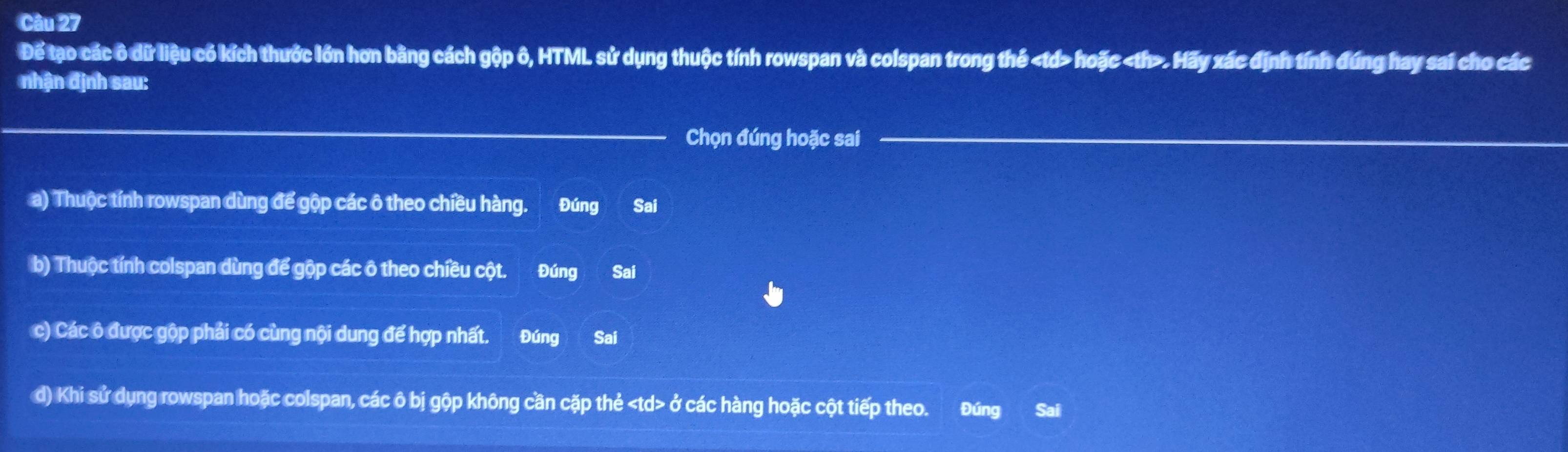 Giải quyết:Để tạo các ô dữ liệu có kích thước lớn hơn bằng cách gộp ô ...
