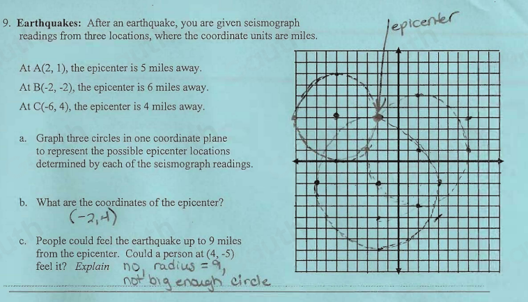 Solved: After an earthquake, you are given seismograph readings from ...