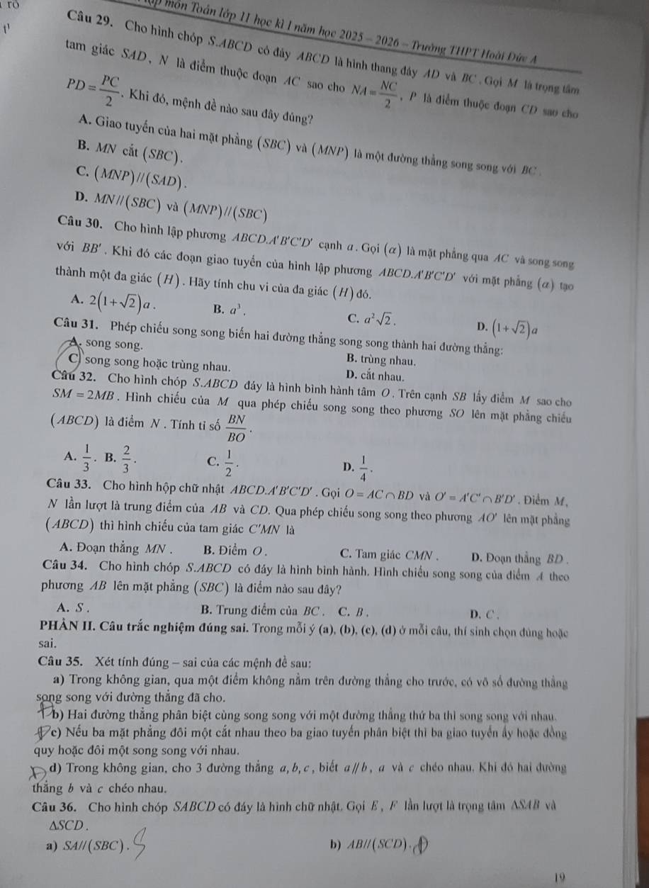 Giải quyết:ro c ập môn Toán lớp II học kì I năm học 2025 - 2026 ...