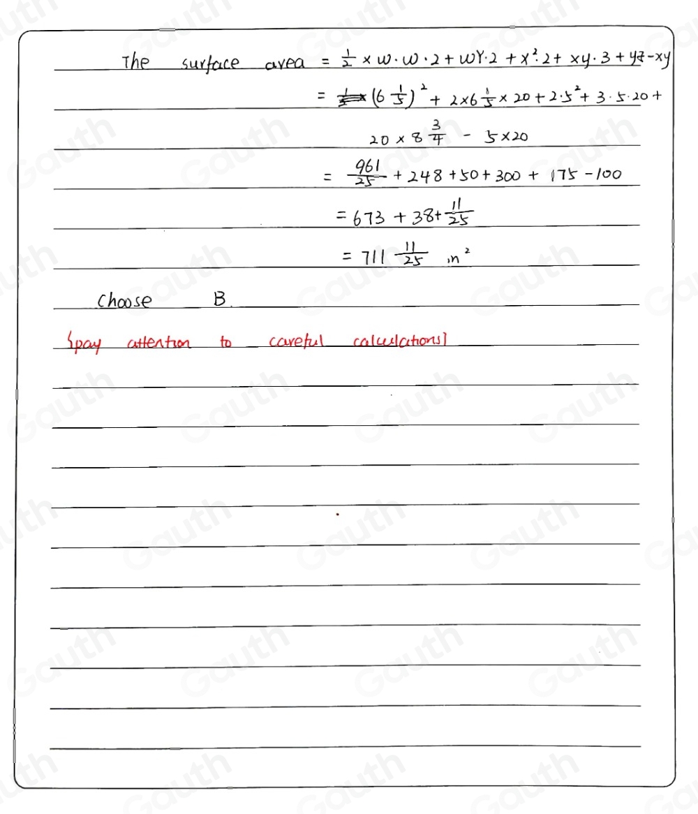 Solved: A triangular prism is attached to a rectangular prism as shown ...