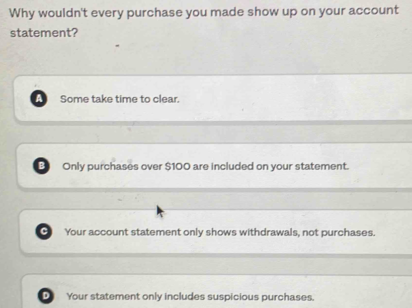 Solved: Why wouldn't every purchase you made show up on your account ...