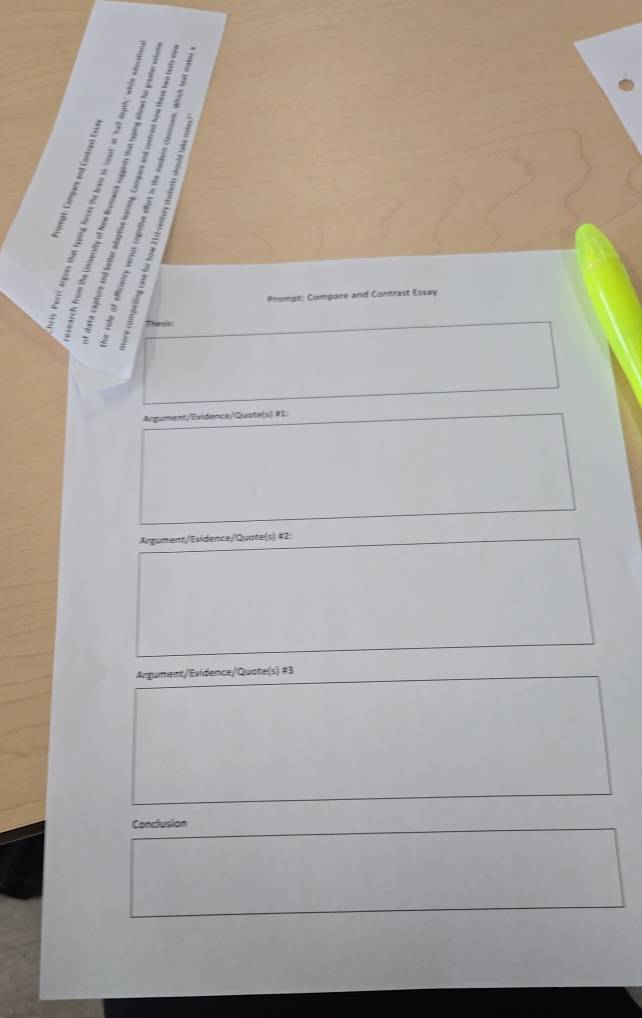 Solved: Prompt: Compare and Contrast Essay : Argument/Evidence/Quote(s ...