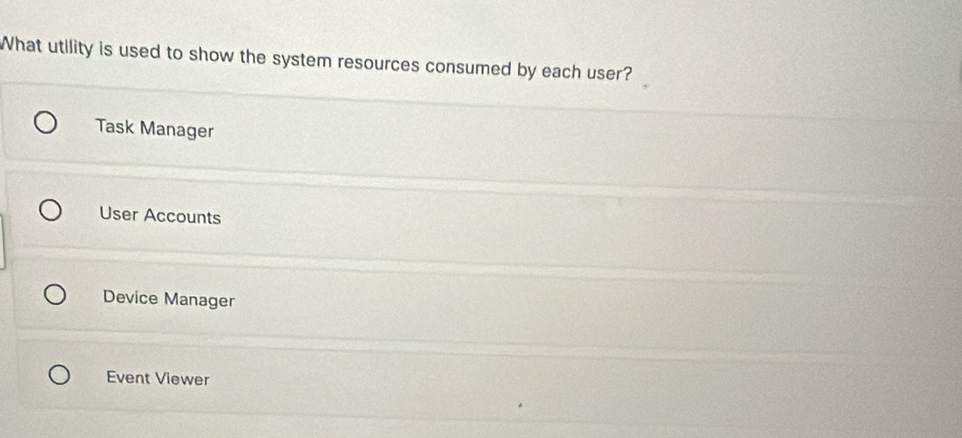 Solved: What utility is used to show the system resources consumed by ...