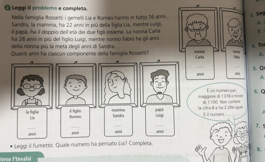 Risolto:Leggi il problema e completa. ^ Nella famiglia Rossetti i ...