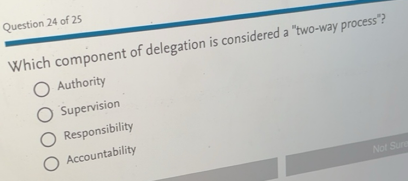 Solved: Which component of delegation is considered a "two-way process ...