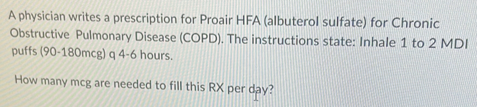 A physician writes a prescription for Proair HFA (albuterol sulfate ...