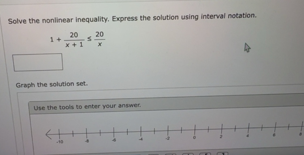 Solved: Solve the nonlinear inequality. Express the solution using ...