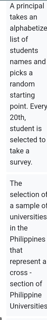 Solved: A principal takes an alphabetize list of students names and ...