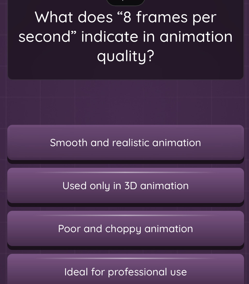 Selesai:What does “ 8 frames per second" indicate in animation quality ...