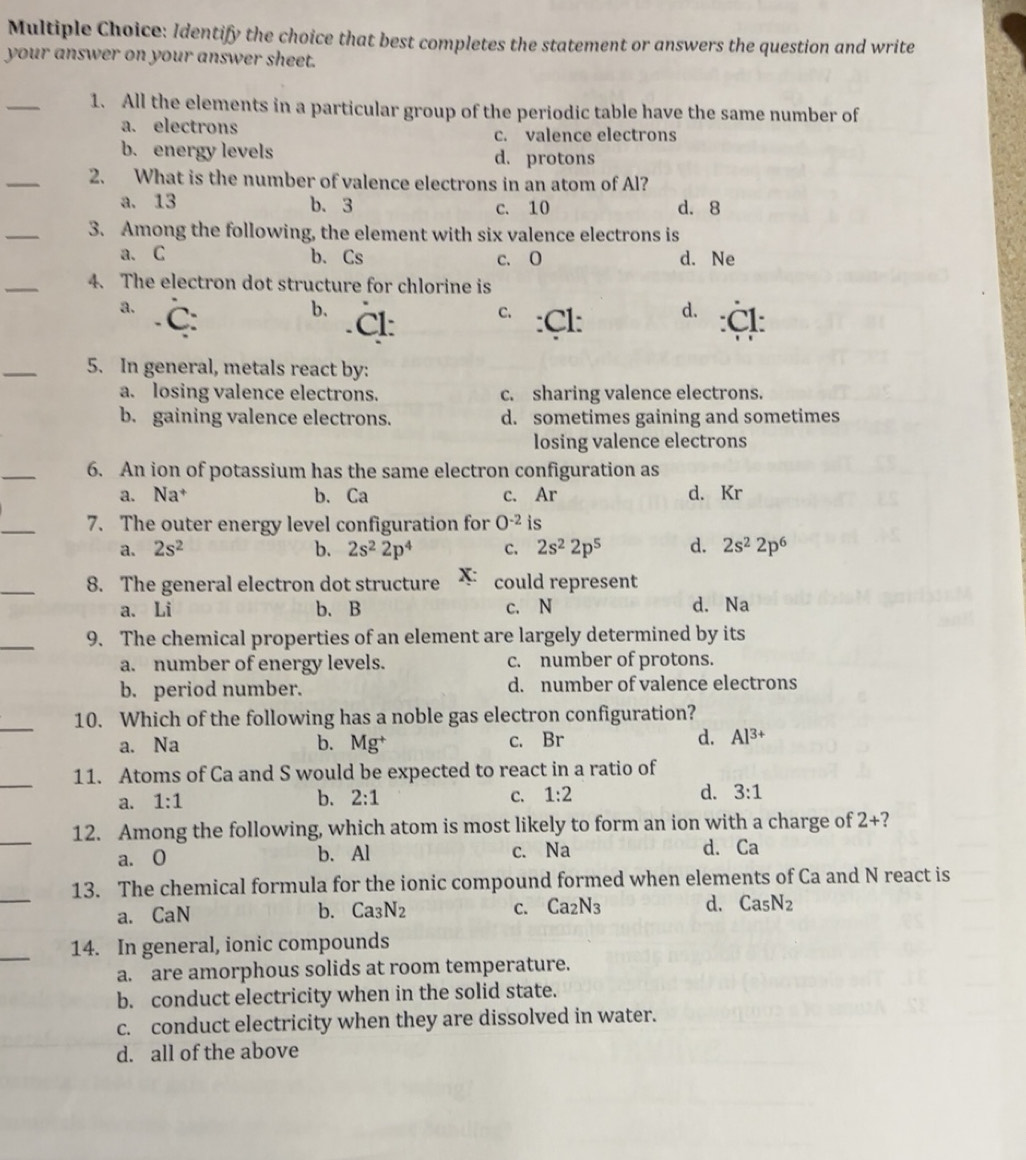 Solved: Identify the choice that best completes the statement or ...
