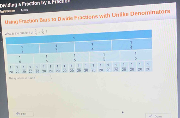 Solved: Dividing a Fraction by a Fraction Instruction Active Using ...