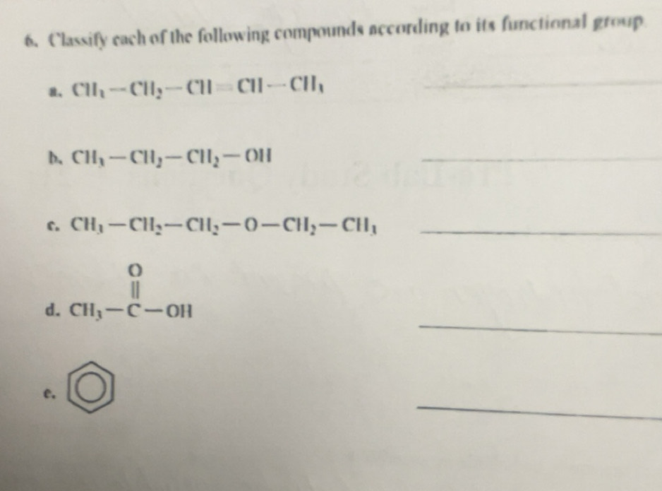 Solved: Classify each of the following compounds according to its ...