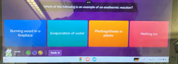 Solved: Which of the following is an example of an exothermic reaction ...
