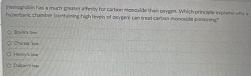 Solved: hyperbaric chamber (containing high levels of oxygen) can treat ...