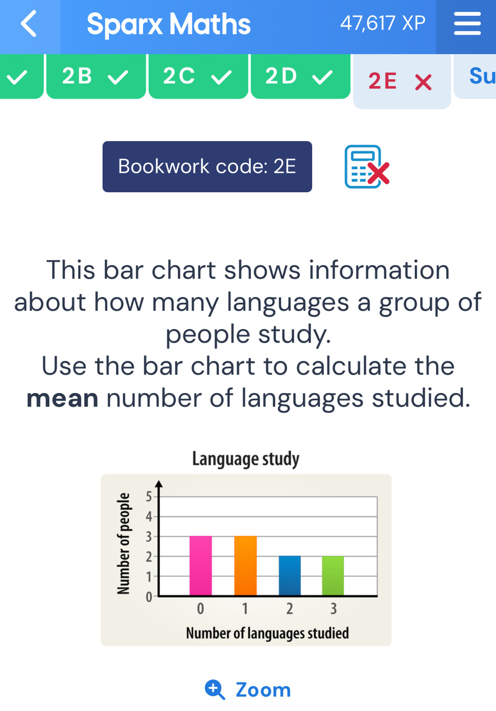 Solved: Sparx Maths 47,617 XP 2C 2D 2B 2E X Su Bookwork code: 2E This ...