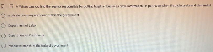 Solved: Where can you find the agency responsible for putting together ...