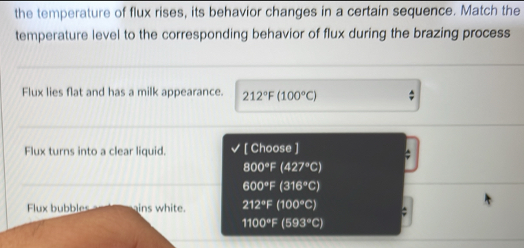 Solved: the temperature of flux rises, its behavior changes in a ...