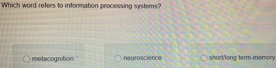 Risolto:Which word refers to information processing systems ...