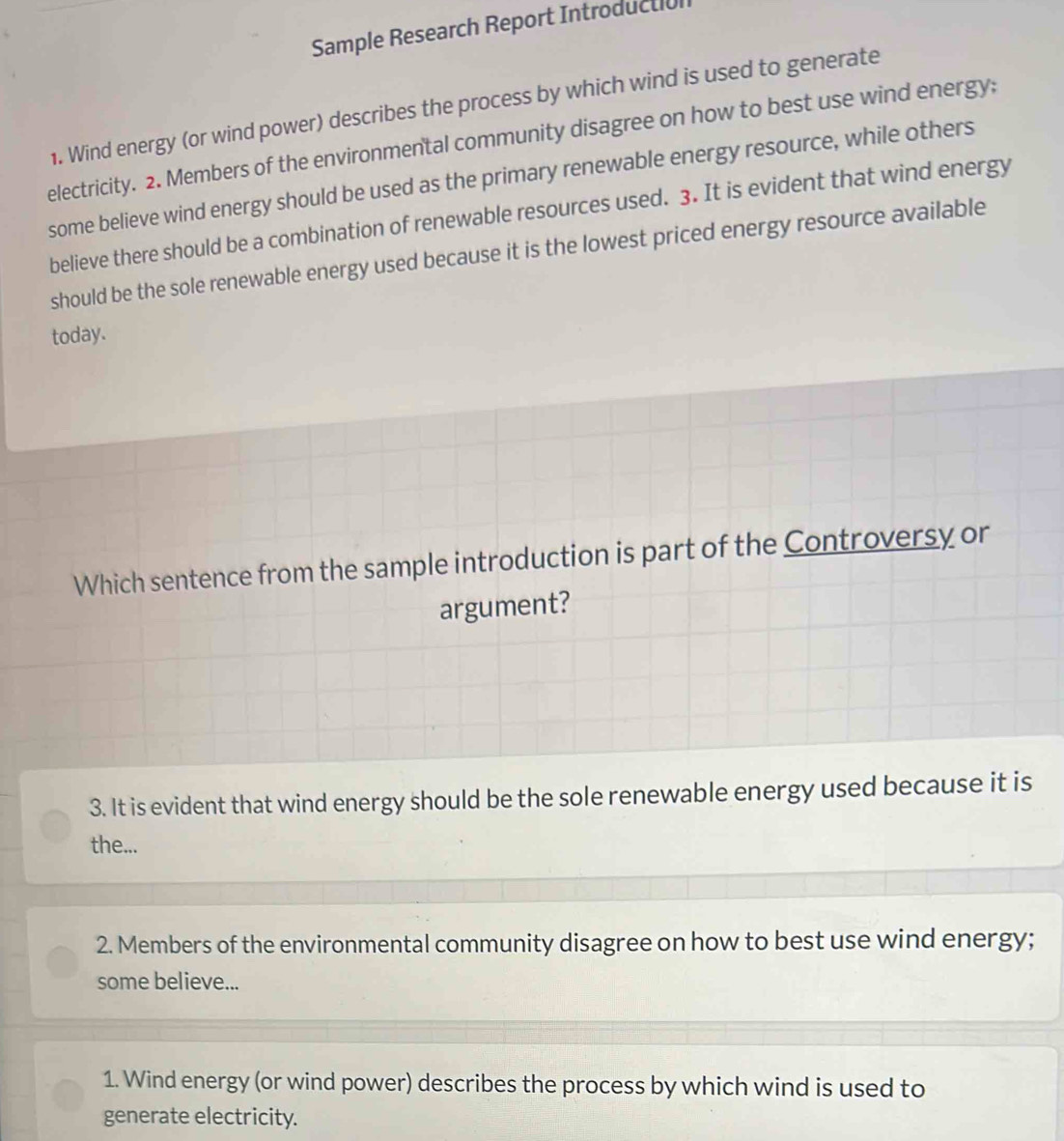 Solved: Sample Research Report Introductio 1. Wind energy (or wind ...