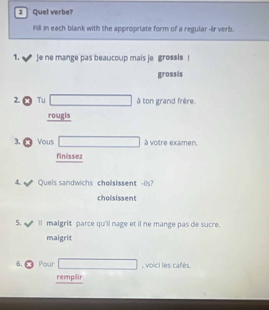 Solved: Quel verbe? Fill in each blank with the appropriate form of a ...