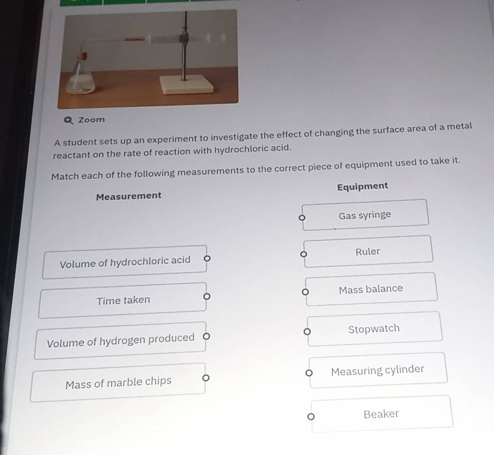 Gelöst:Zoom A student sets up an experiment to investigate the effect ...