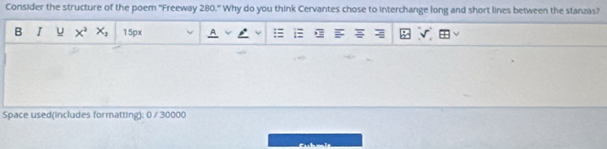 Solved: Consider the structure of the poem 'Freeway 280." Why do you ...