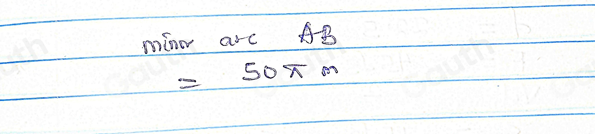 Solved: OAB is a minor sector of the circle below. Calculate the length ...