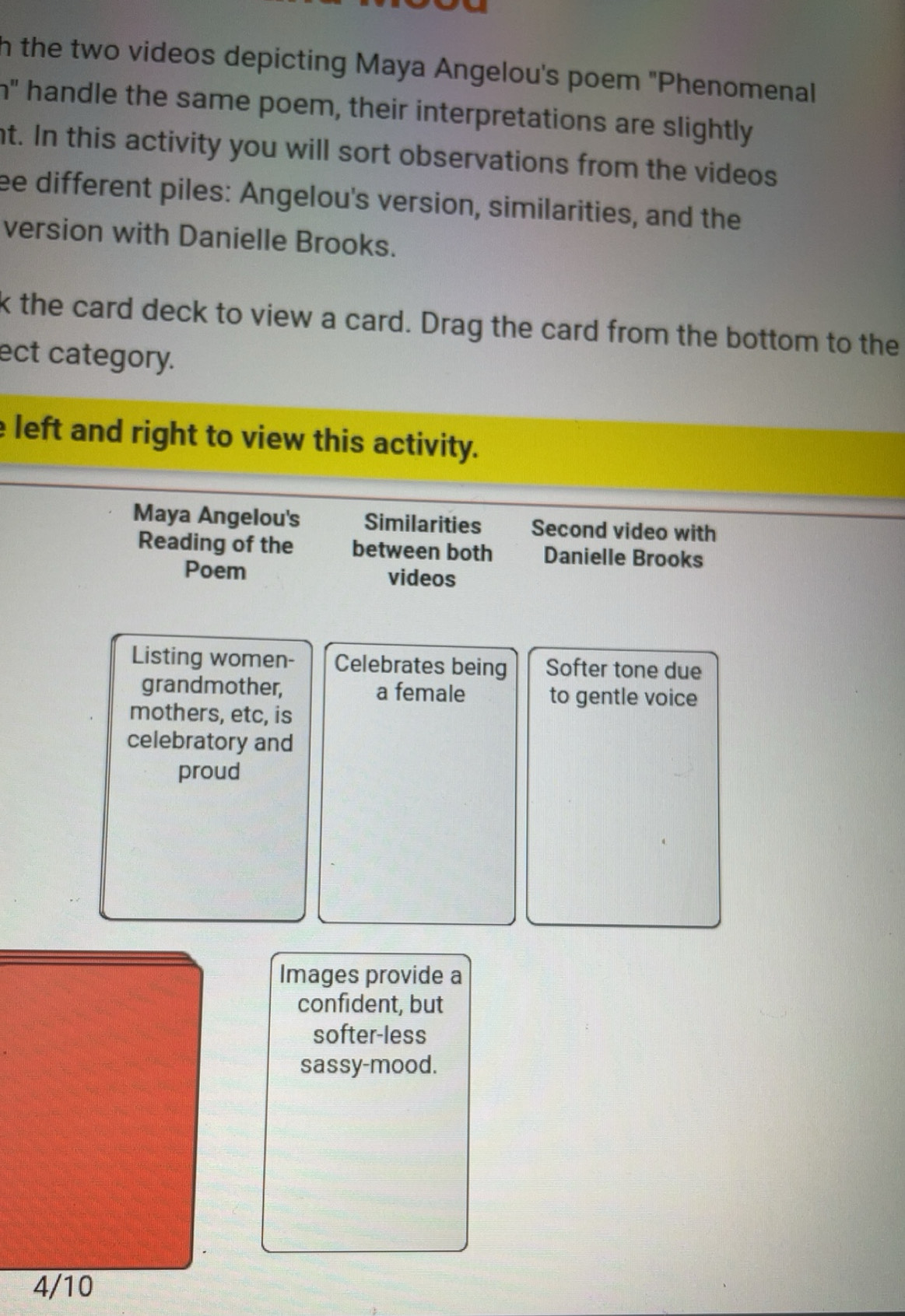 Solved: the two videos depicting Maya Angelou's poem "Phenomenal n ...