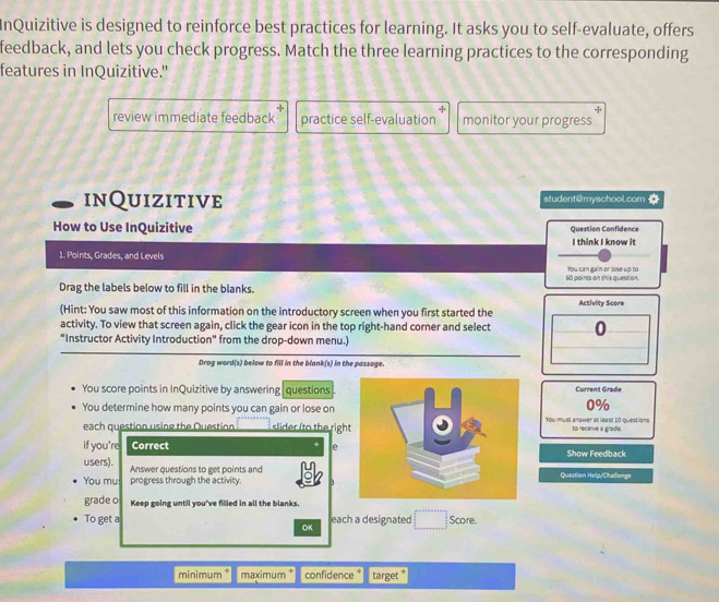 Solved: InQuizitive is designed to reinforce best practices for ...