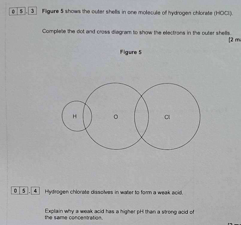 Solved: 0 5 . _3 Figure 5 shows the outer shells in one molecule of ...