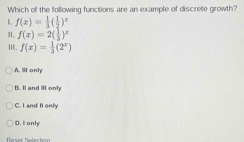 Solved: Which of the following functions are an example of discrete ...