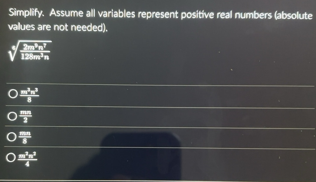 Solved: Simplify. Assume all variables represent positive real numbers ...