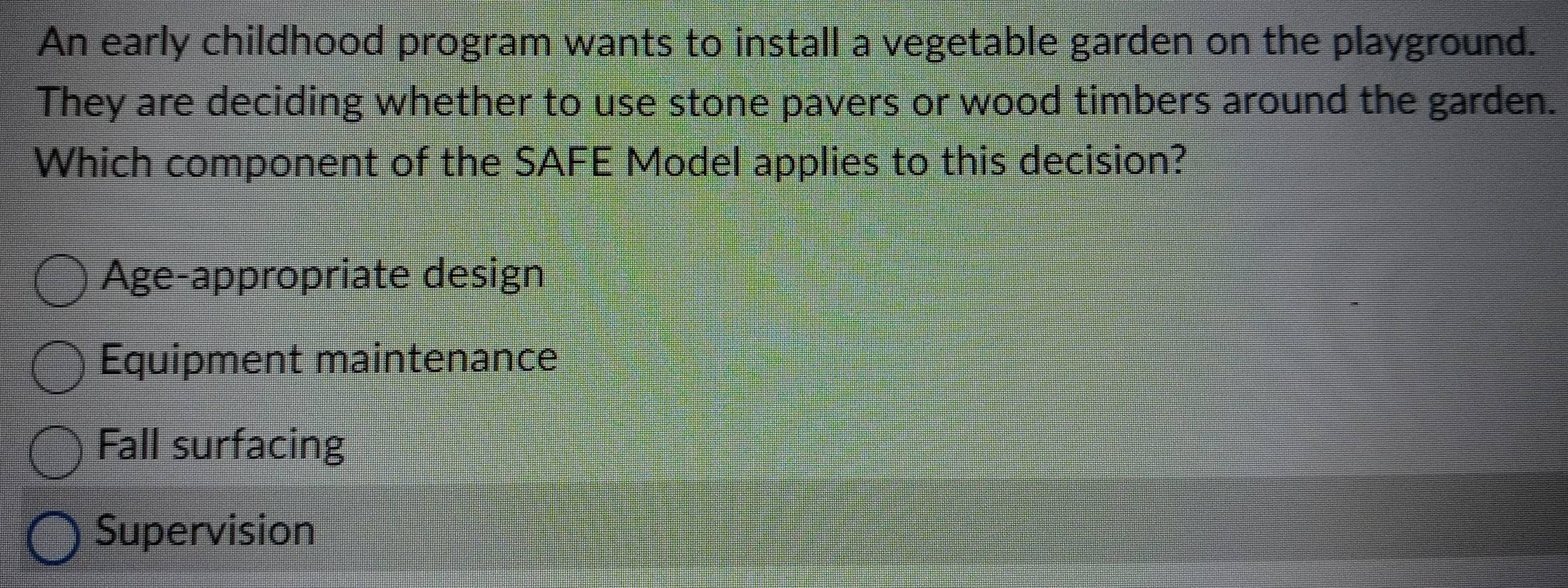 Solved: An early childhood program wants to install a vegetable garden ...