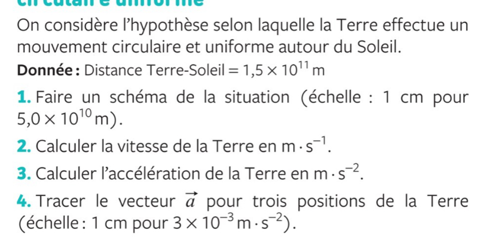 Résolu :On considère l'hypothèse selon laquelle la Terre effectue un ...