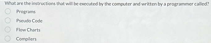 Solved: What are the instructions that will be executed by the computer ...