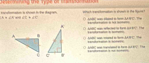 Solved: Determining the Type of Transformation transformation is shown ...