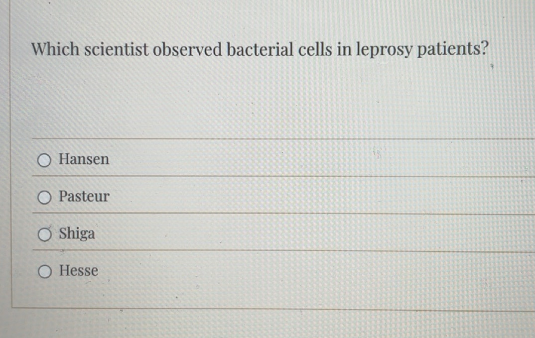 Risolto:Which scientist observed bacterial cells in leprosy patients ...